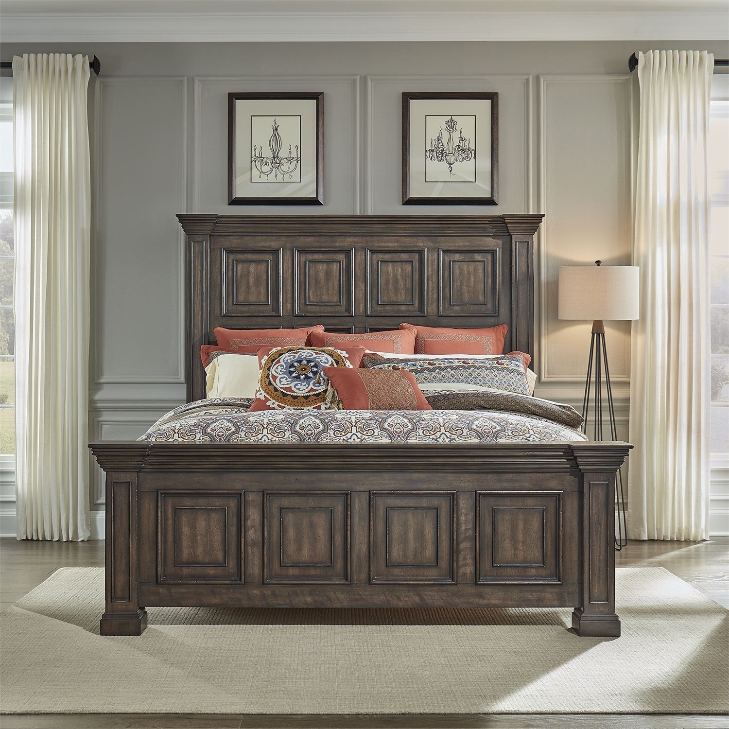 Liberty Furniture Big Valley 361 BR CPB Relaxed Vintage California King Panel Bed Good s Furniture Bed Headboard Footboard